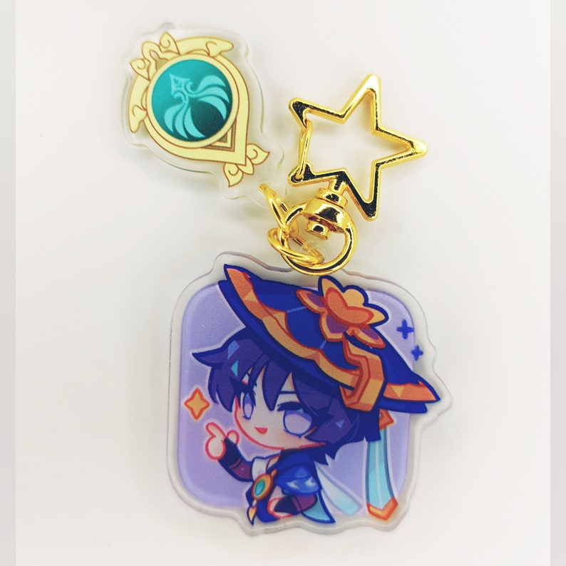 Hu Tao Cute Genshin Impact Key Chain Characters Kokomi - Etsy