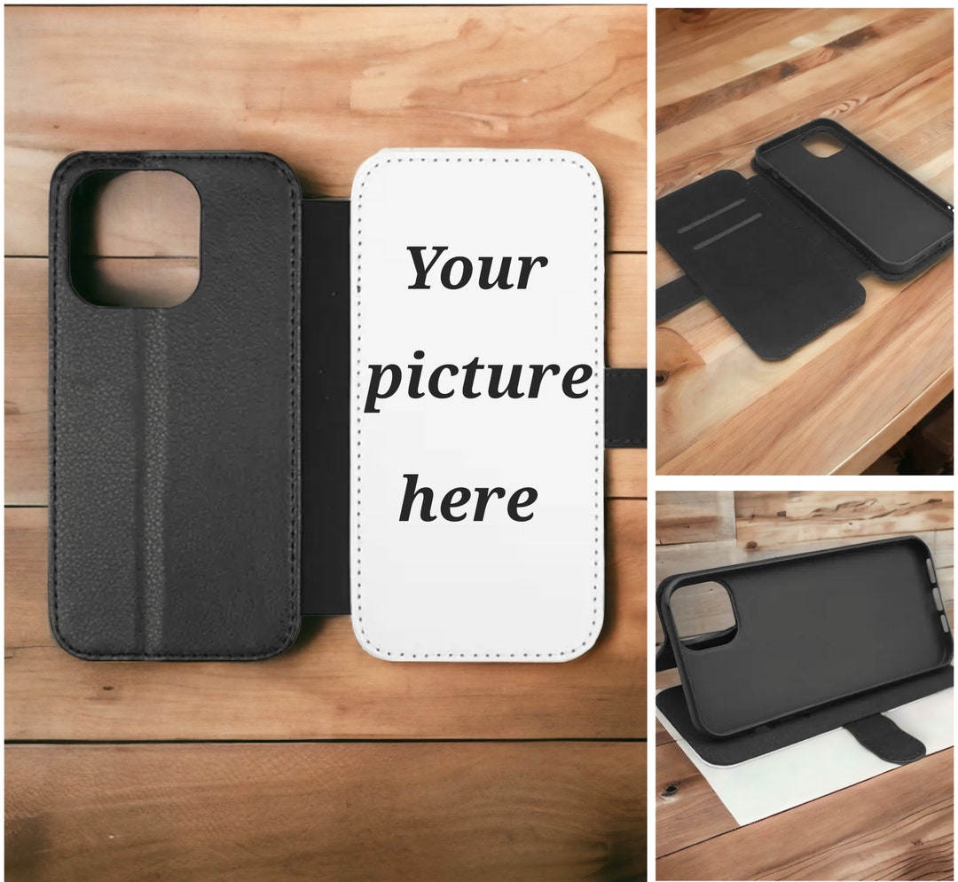 Custom Photo iPhone Samsung Phone Case Faux Leather Bookcase - Etsy