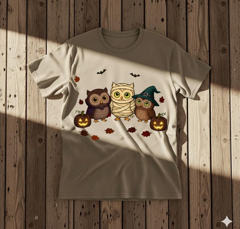 Retro Halloween Owls PNG | Spooky Ghost, Pumpkin Boo (digital Download ...