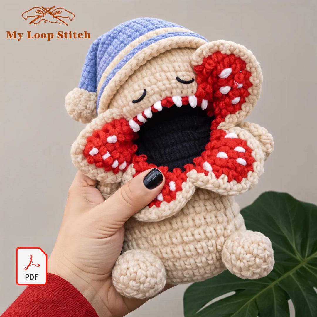Cute Demogorgon Amigurumi Crochet Pattern (PDF) – Kawaii Monster Plush ...