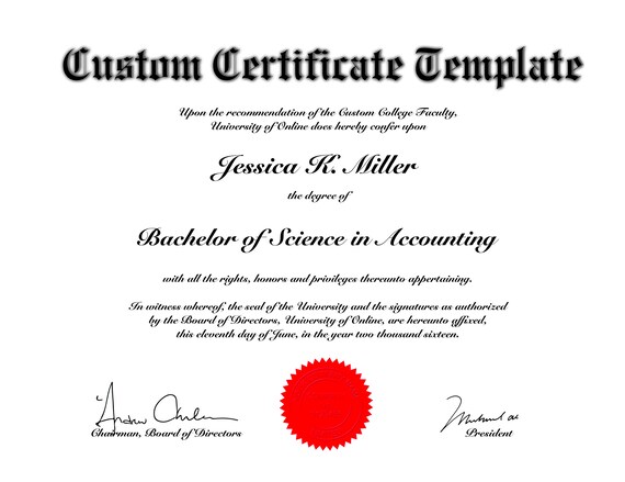 University Graduation Certificate Template