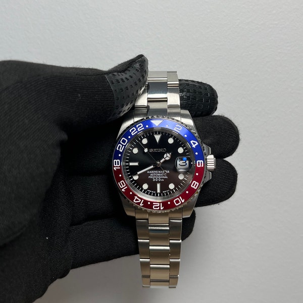 Seiko Mod Gmt Pepsi - Etsy