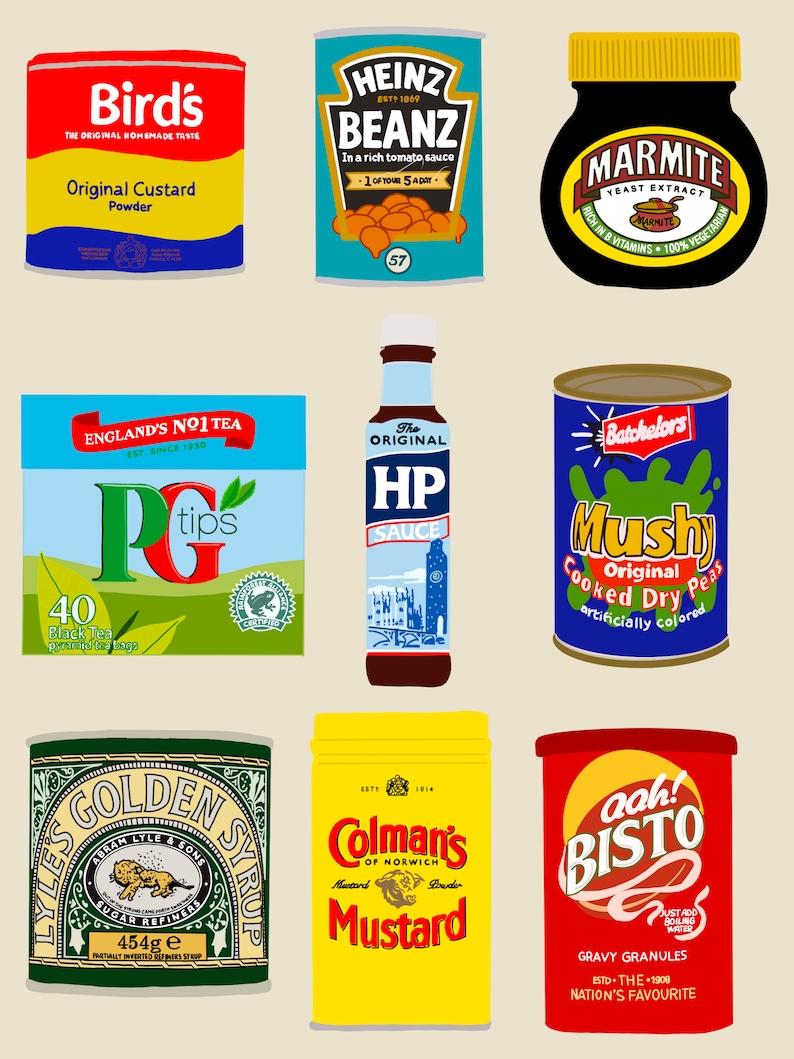 British Pantry Staples Digital Print - Etsy