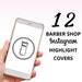 12 Barber Shop Instagram Highlight Covers - Barbershop Icons, Instagram ...