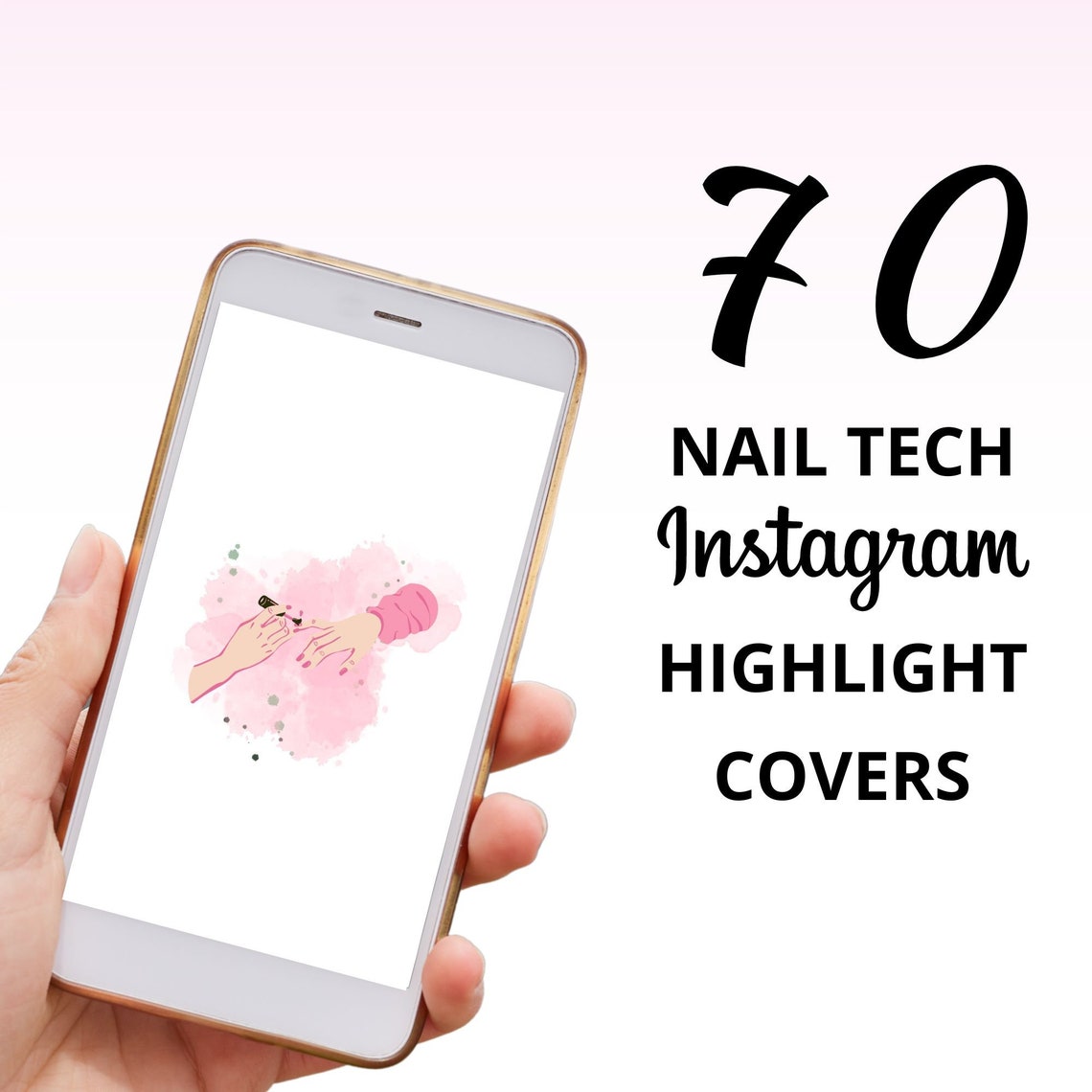 70 Nail Tech Instagram Highlight Covers Nail Technician - Etsy