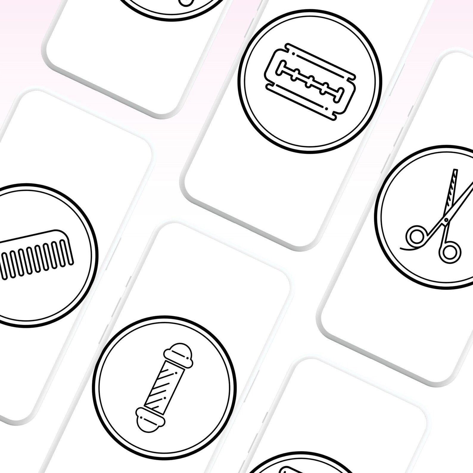 12 Barber Shop Instagram Highlight Covers - Barbershop Icons, Instagram ...