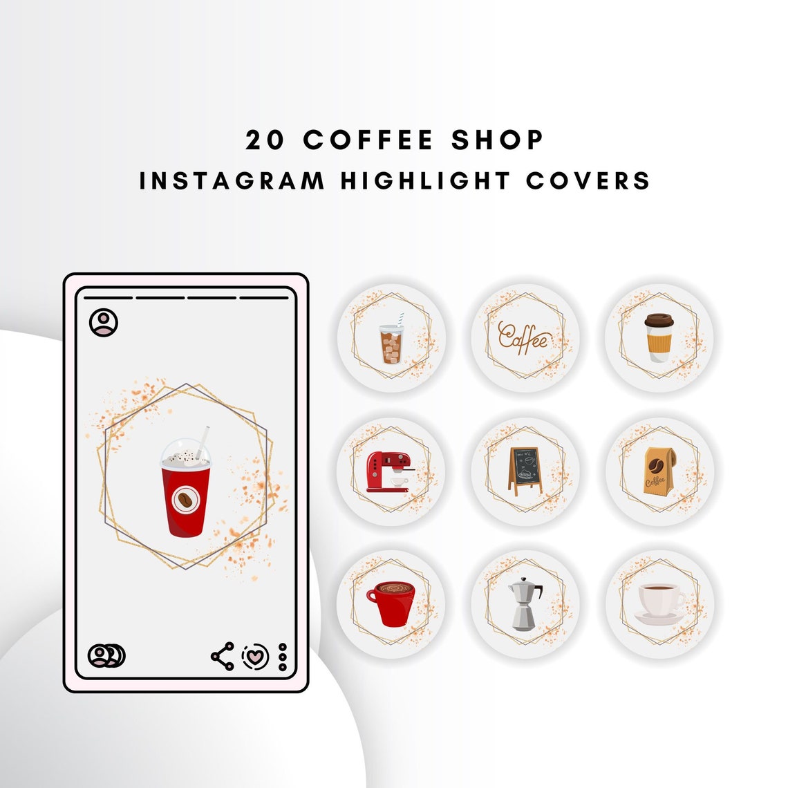 20 Coffee Shop Instagram Highlight Covers Cafe Story Highlight Covers ...