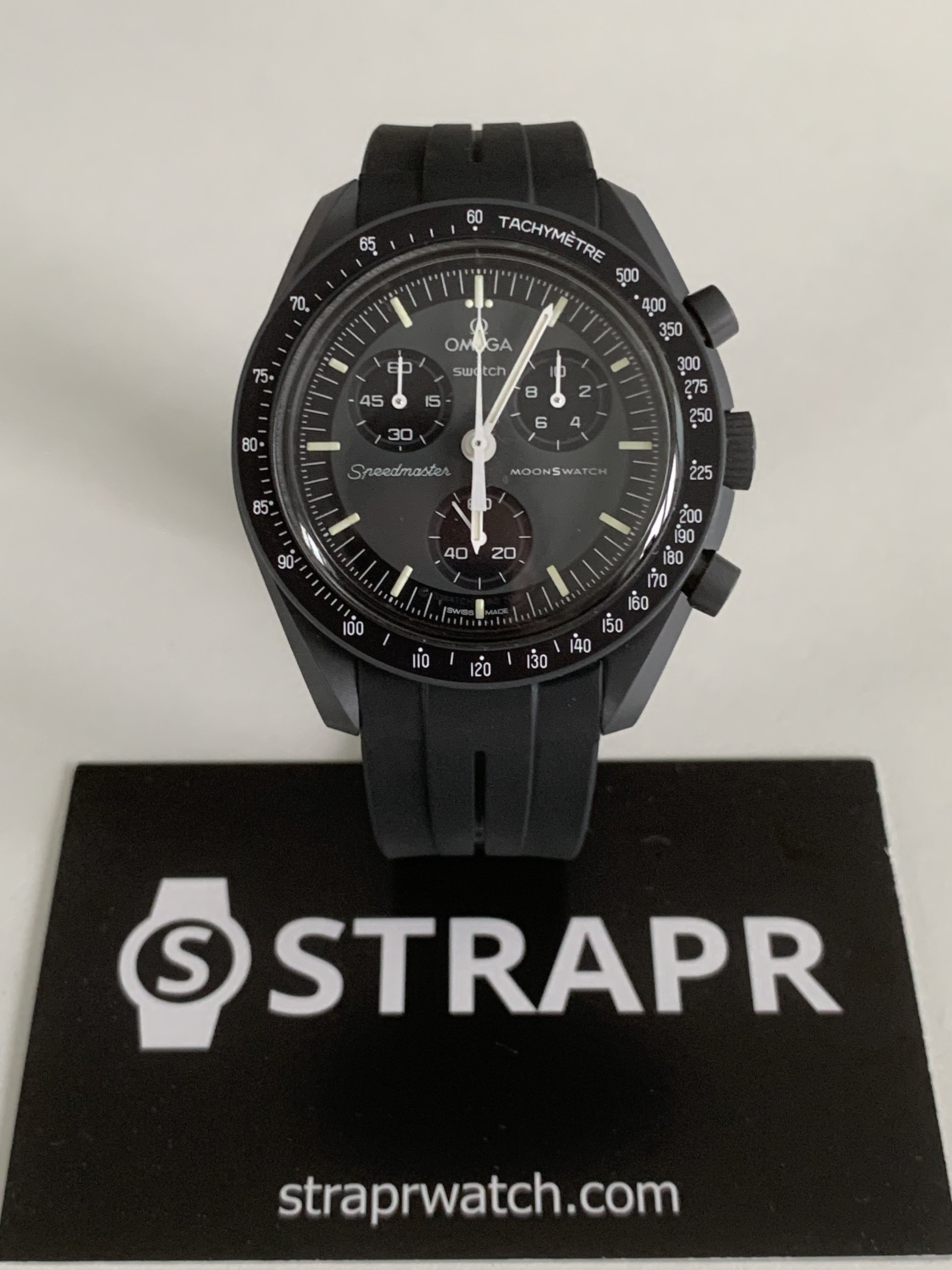 Moonswatch Strap Band Black High Quality Silicone | Omega X Swatch ...
