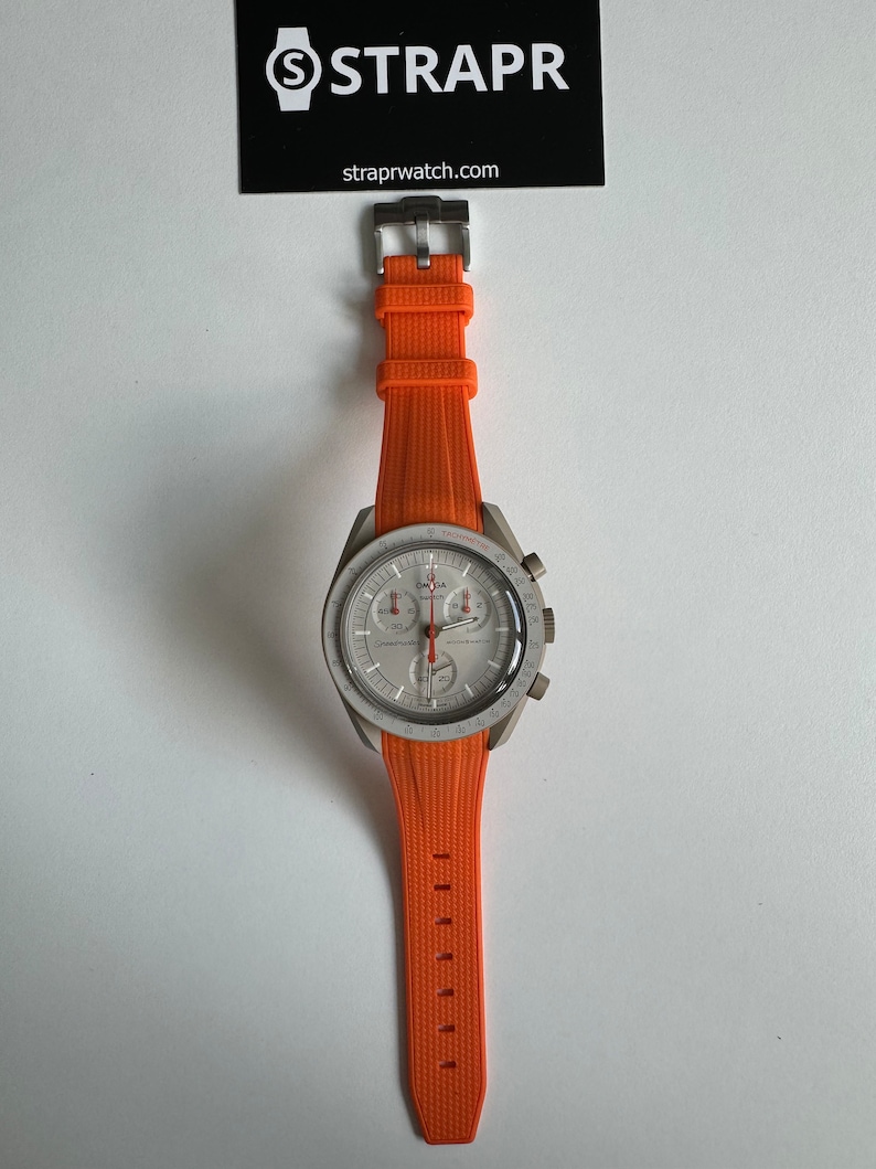 Moonswatch Strap Band Orange High Quality Silicone | Omega X Swatch ...