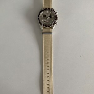 Moonswatch Strap High Quality Beige Nylon | Omega X Swatch & Moonwatch ...