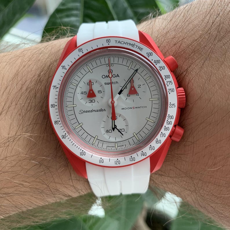 Moonswatch Strap Band White High Quality Silicone | Omega X Swatch ...