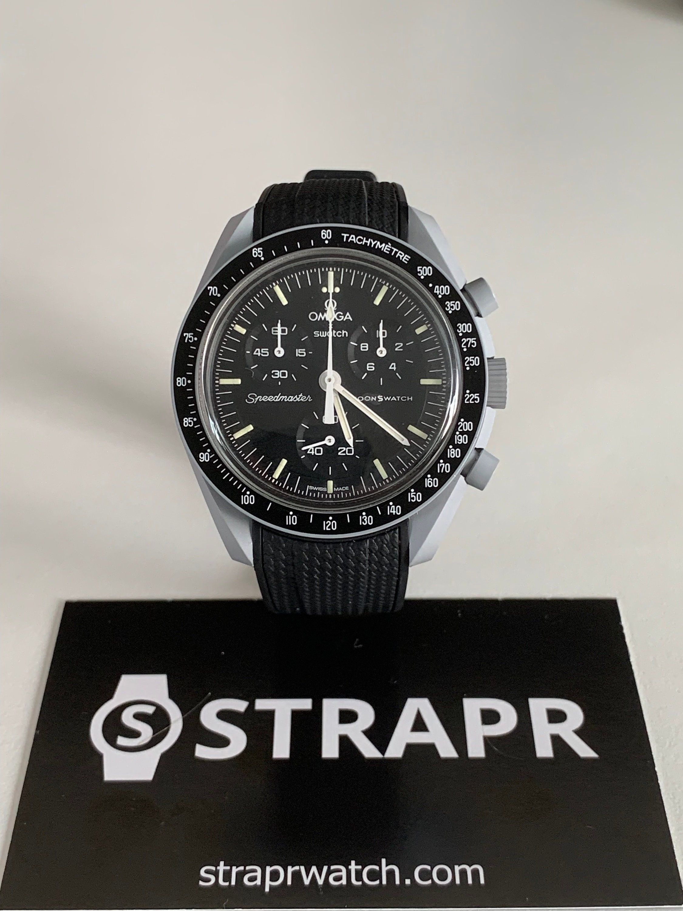 Moonswatch Strap Band Black High Quality Silicone | Omega X Swatch ...