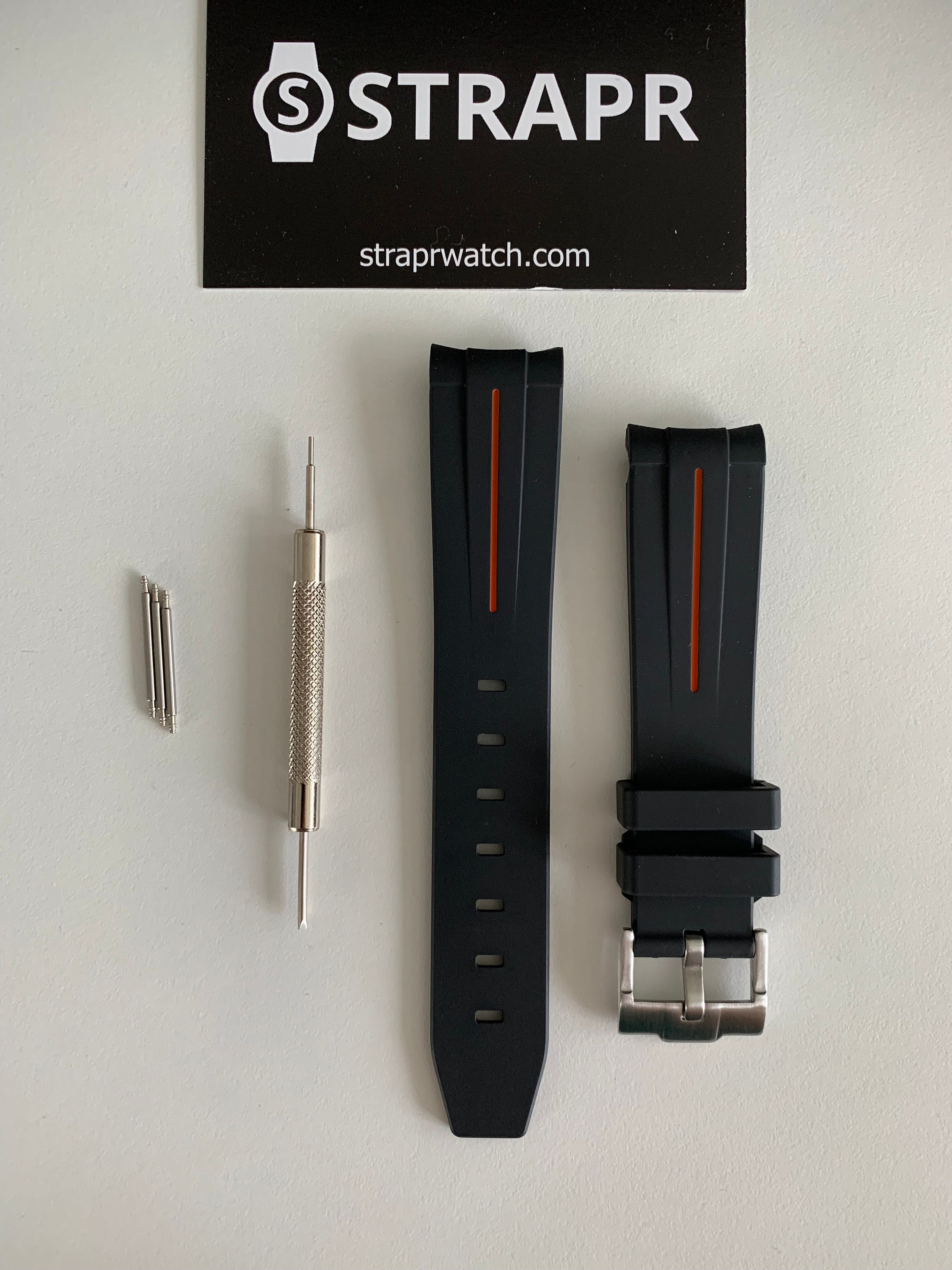 Moonswatch Strap Band Black / Orange High Quality Silicone | Omega X ...