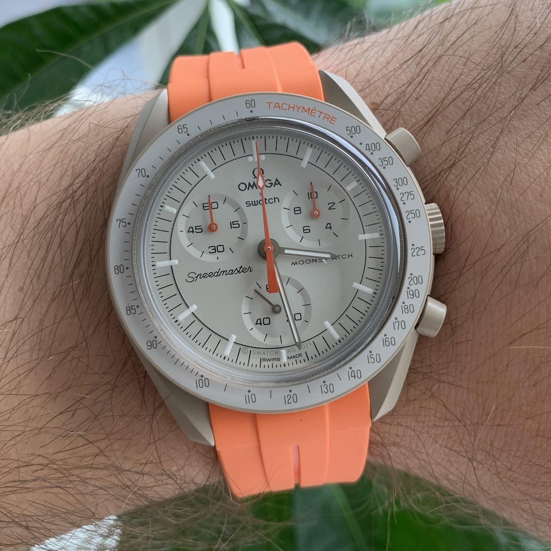Moonswatch Strap Band Orange High Quality Silicone | Omega X Swatch ...