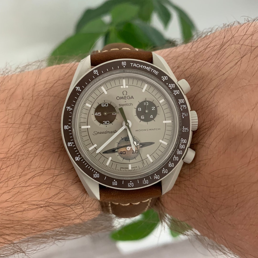 Moonswatch Strap High Quality Brown Leather | Omega X Swatch ...