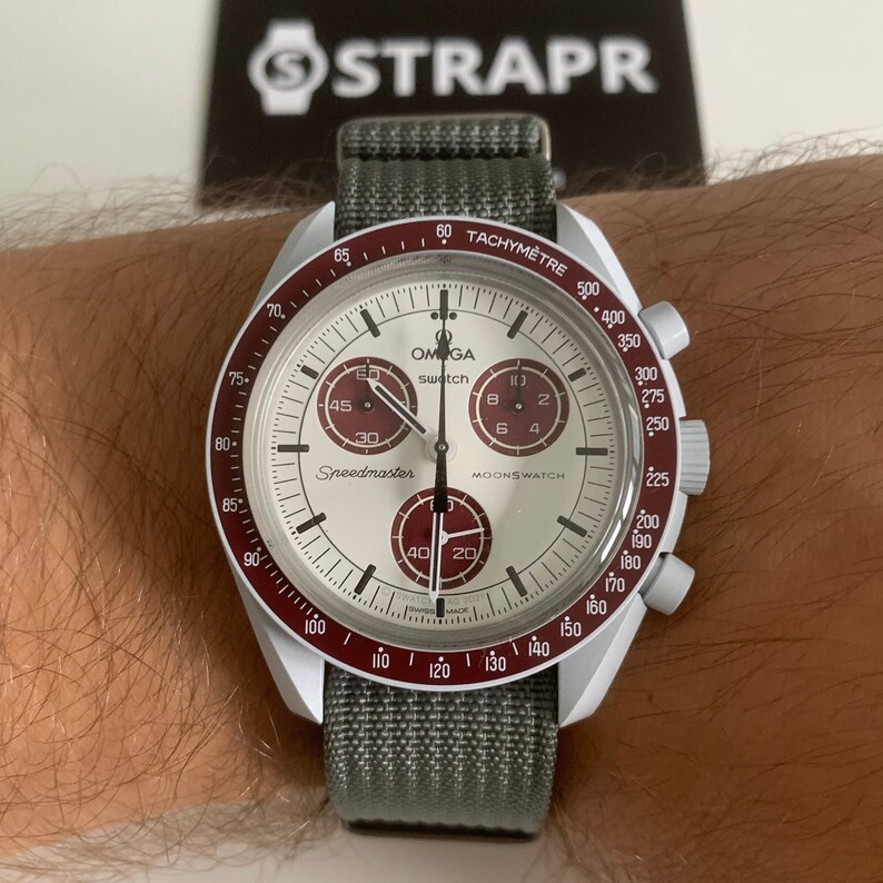 Moonswatch Strap High Quality Grey Nylon | Omega X Swatch & Moonwatch ...