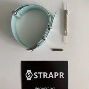 Moonswatch Strap High Quality Turquoise Blue Nylon | Omega X Swatch ...