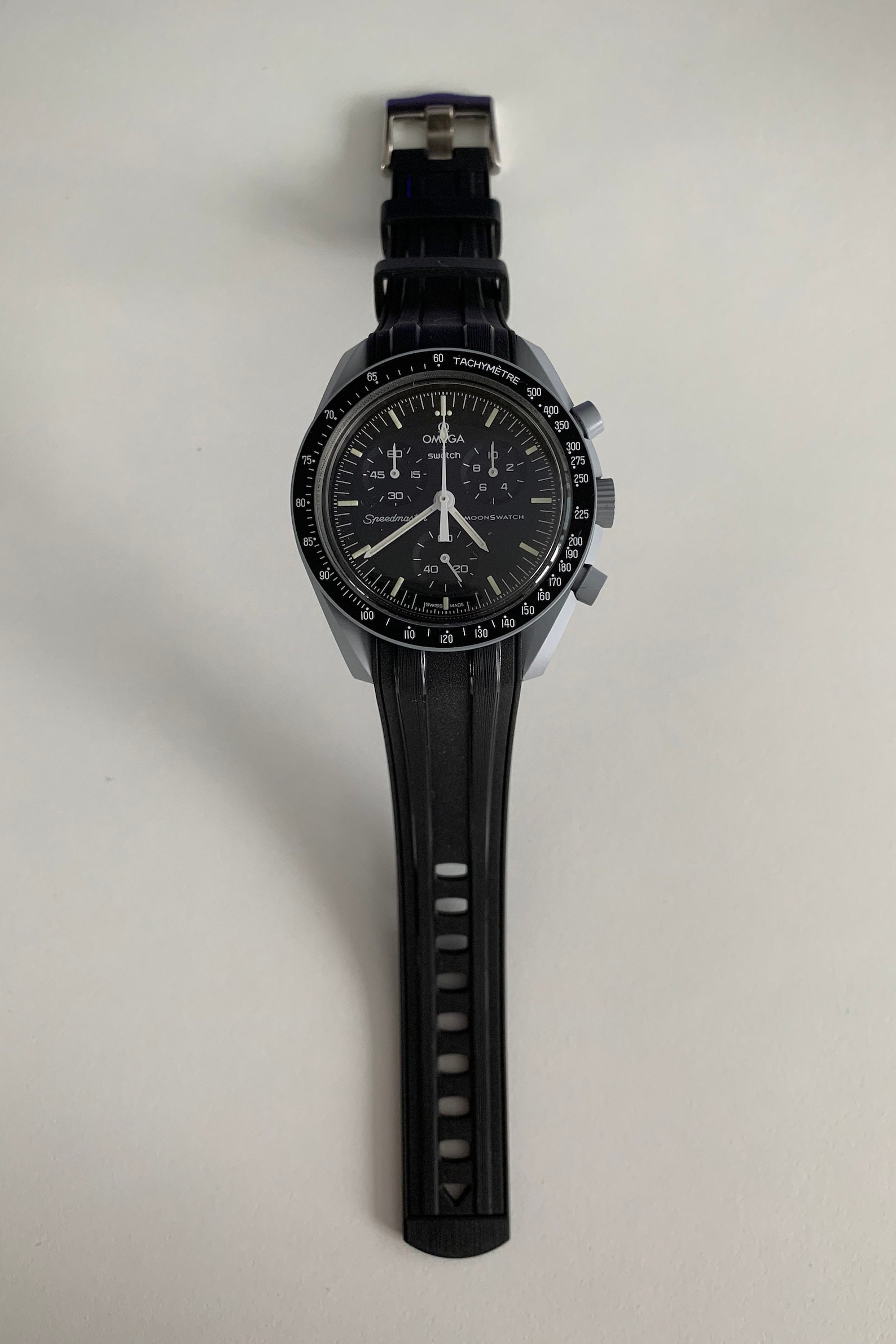 Moonswatch Strap Band Black High Quality Silicone | Omega X Swatch ...