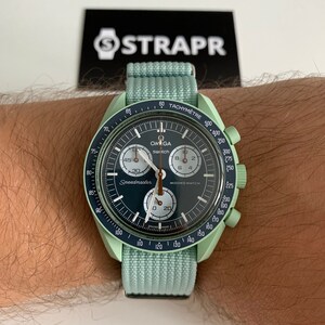 Moonswatch Strap High Quality Turquoise Blue Nylon | Omega X Swatch ...