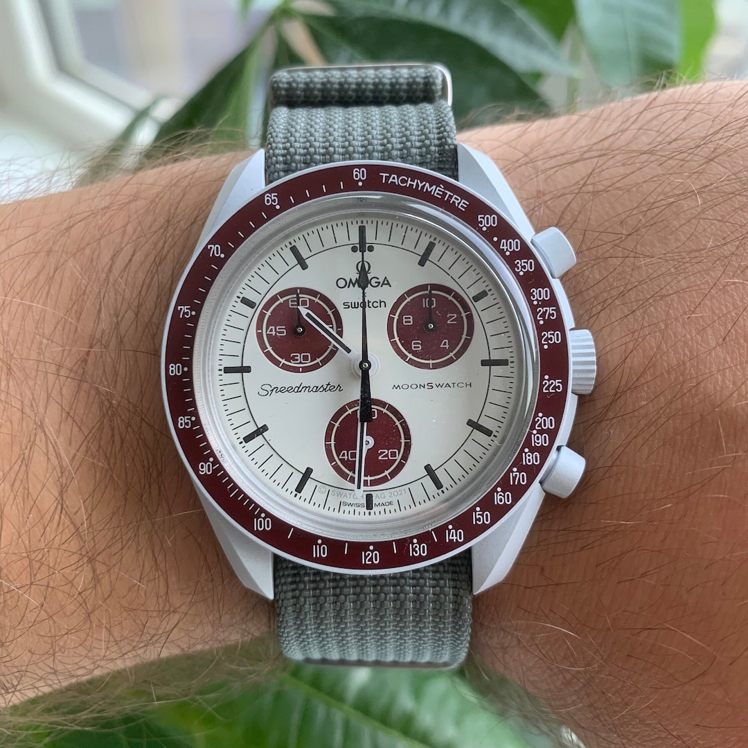 Moonswatch Strap High Quality Grey Nylon | Omega X Swatch & Moonwatch ...