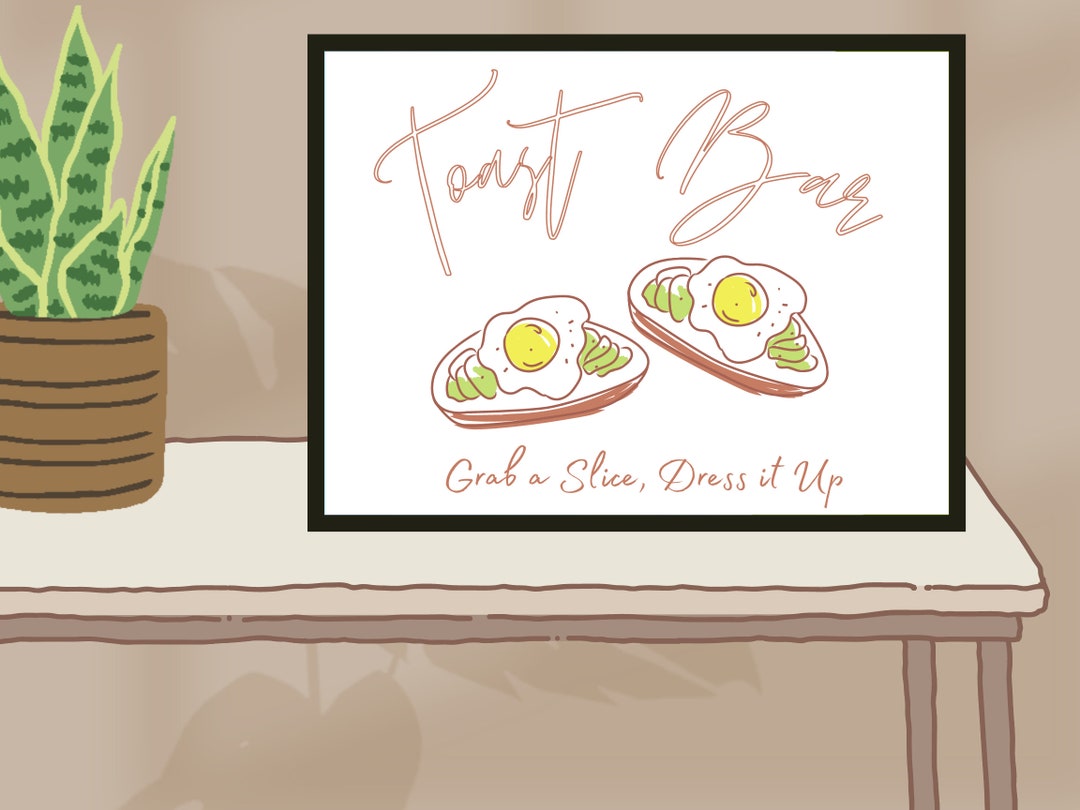 Editable Avocado Toast Bar Sign: Party Printable (instant Download) - Etsy