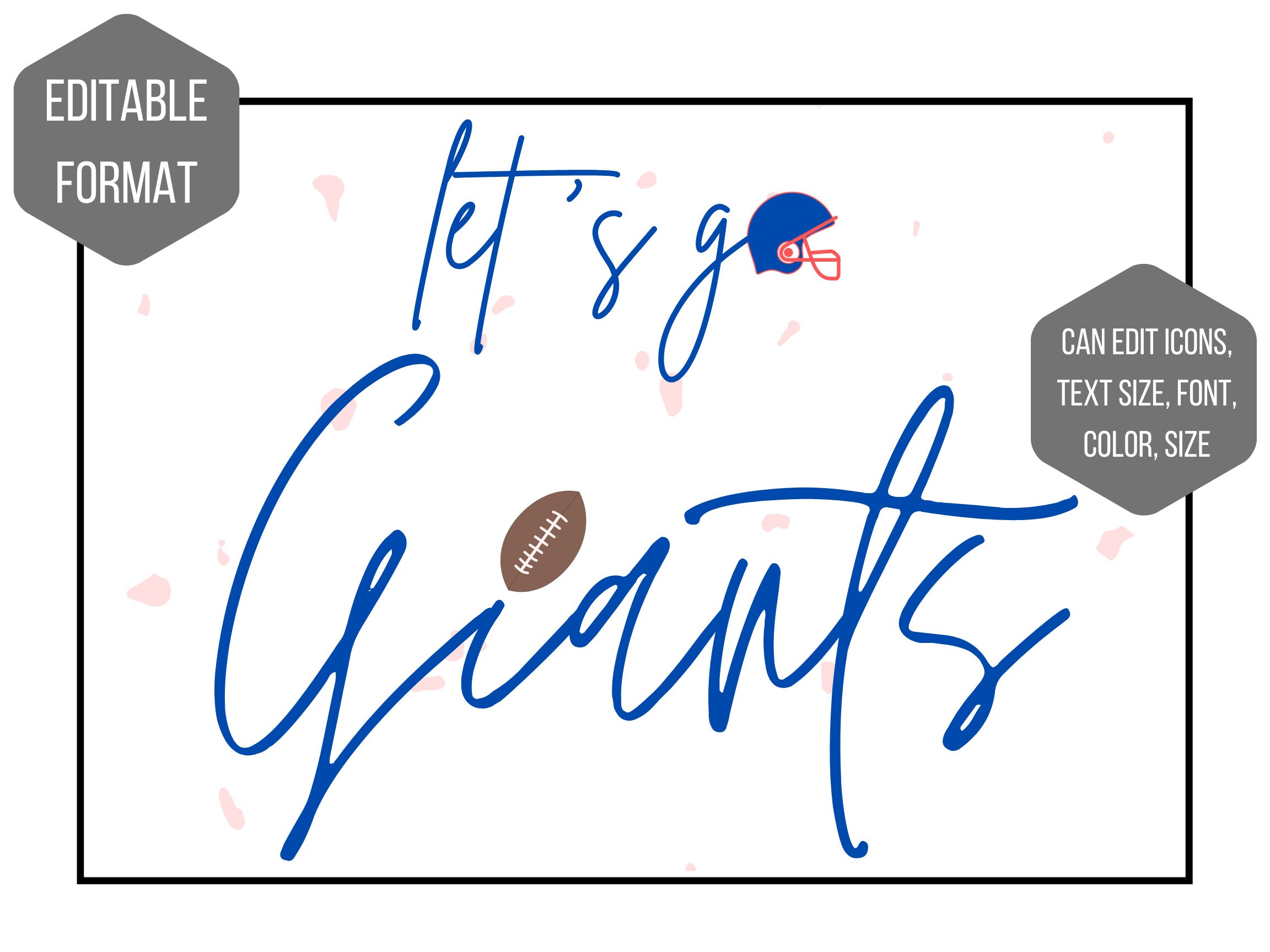 Editable Game Day Sign Football Superbowl Sports Party - Etsy