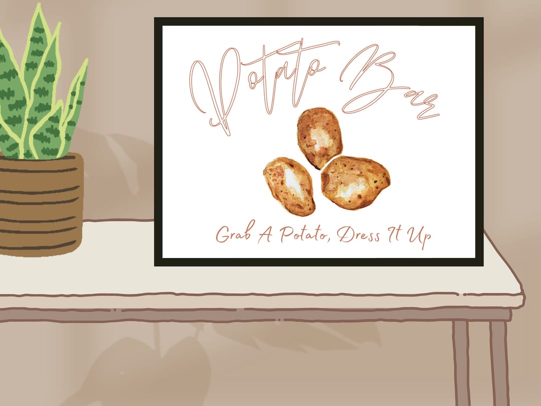 Editable Baked Potato Bar Sign - Wedding, Engagement, Shower, Birthday ...
