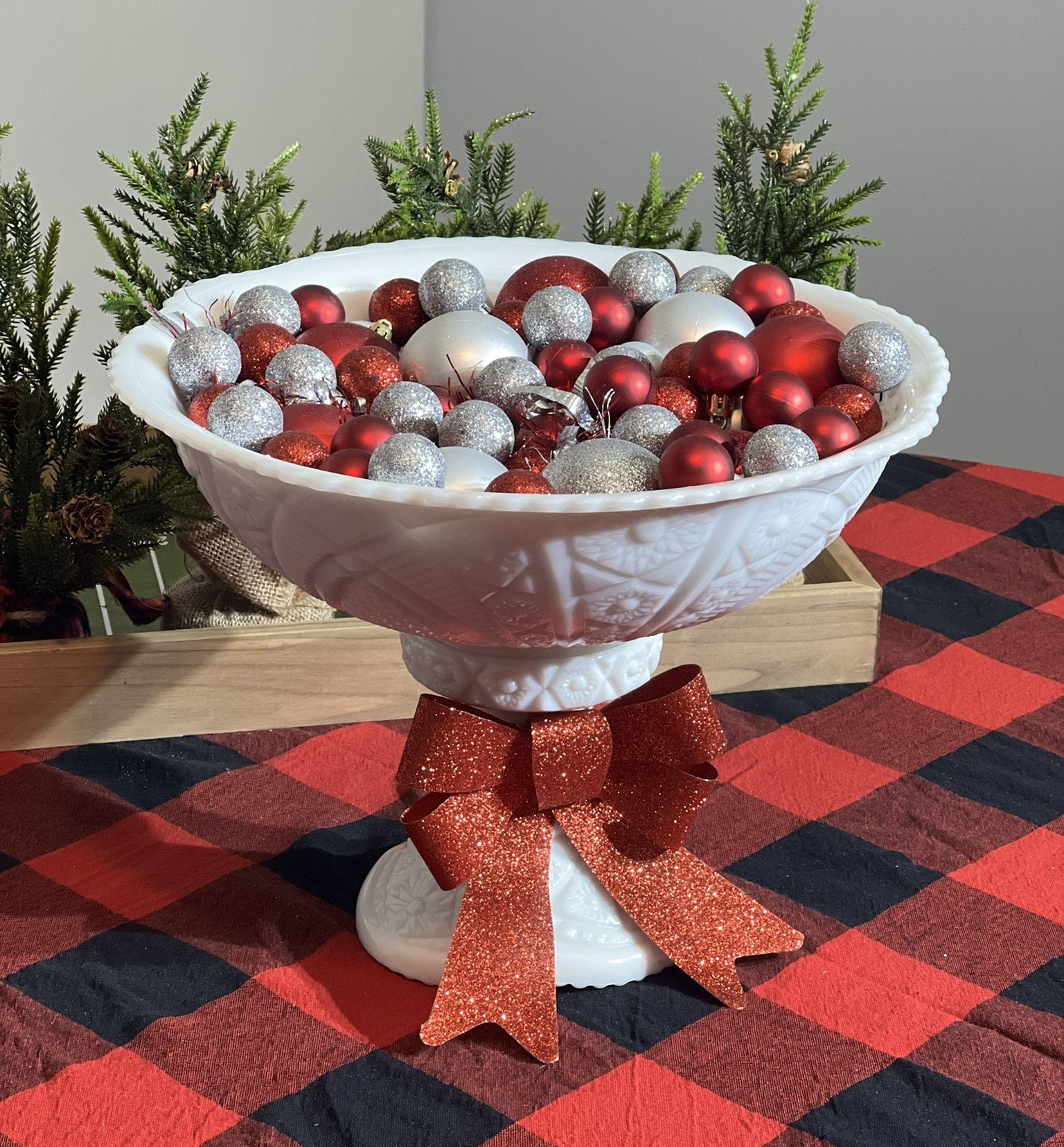 Mckee Glass Company the Concord Milk Glass Punch Bowl Set - Etsy