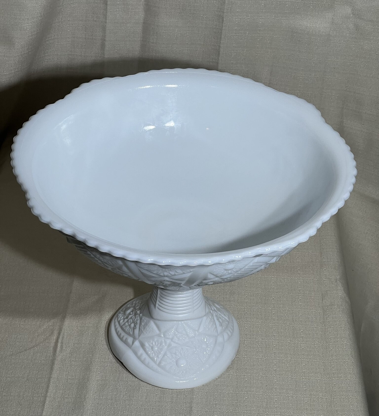 Mckee Glass Company the Concord Milk Glass Punch Bowl Set - Etsy