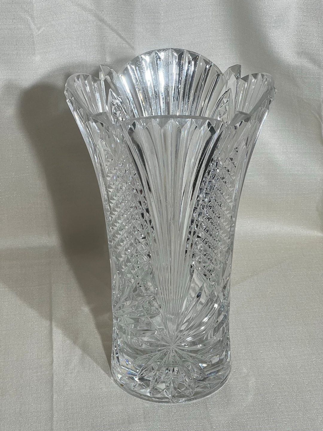 Imperial Crystal Slovakia - 24% Lead Crystal Vase - Etsy