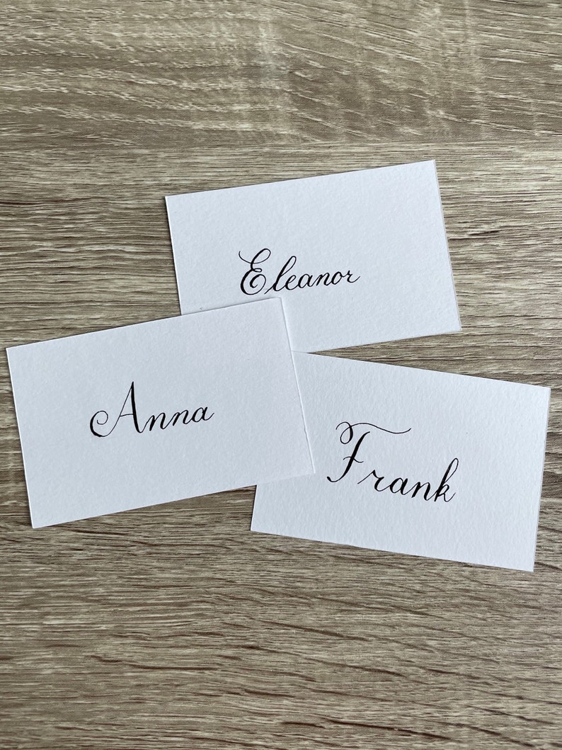 Personalized Calligraphy Place Cards Handwritten Name Cards - Etsy