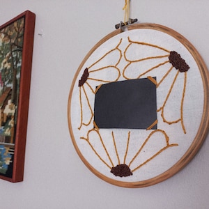 Sunflower Embroidery Polaroid Frame PDF Pattern | Printable Pattern - Etsy