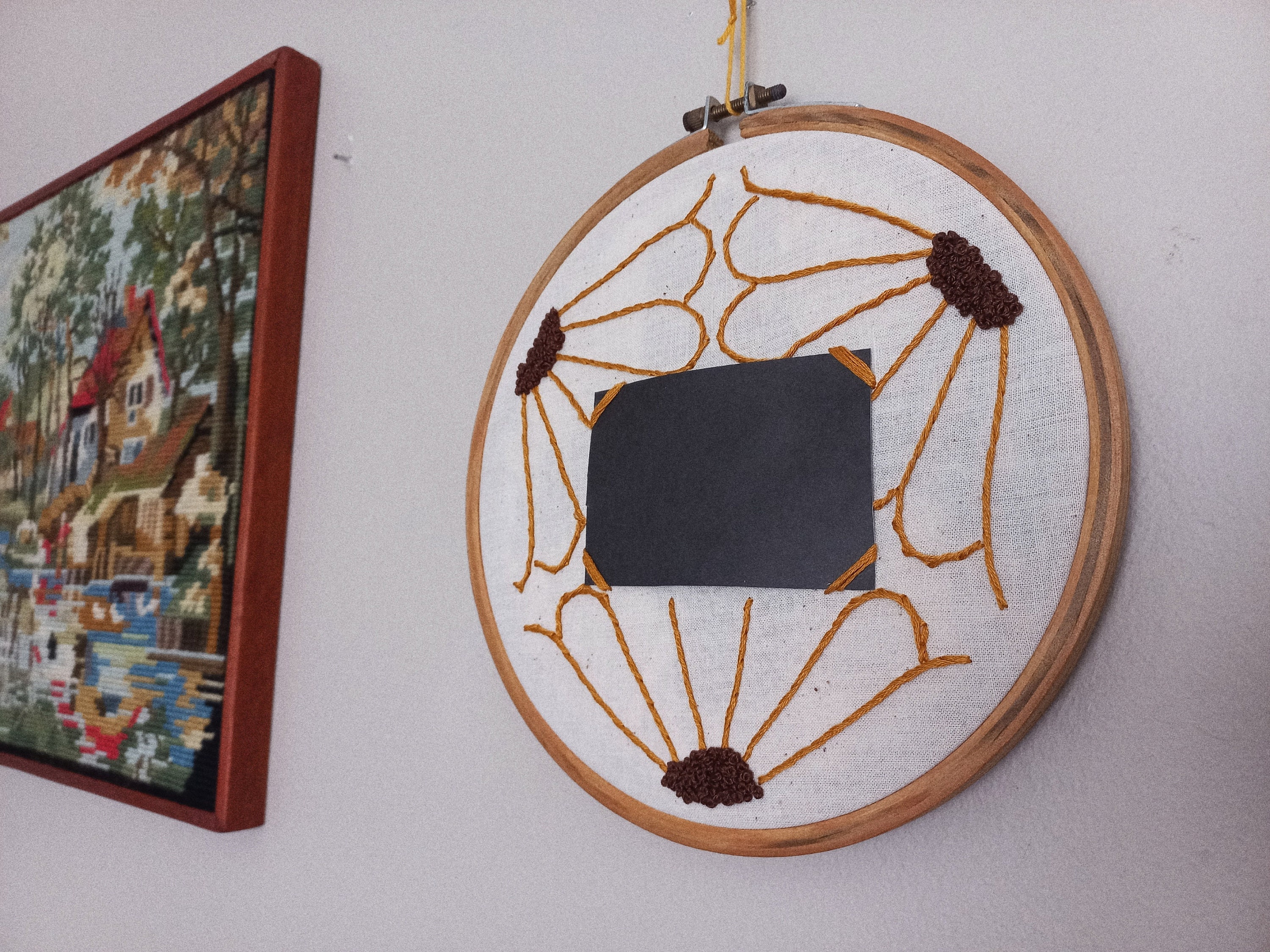 Sunflower Embroidery Polaroid Frame PDF Pattern | Printable Pattern - Etsy