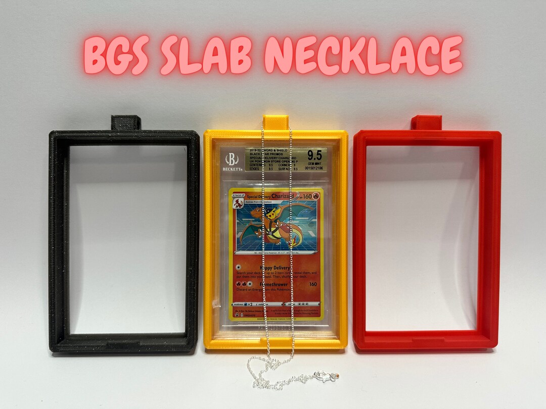 3D Printed BGS Slab Necklace: Graded Card Holder With 24" Chain - Etsy