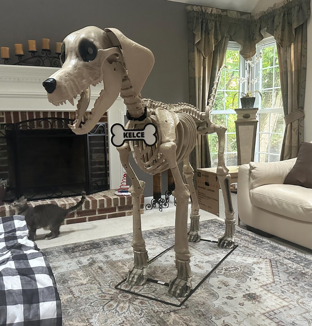 Customizable Skelly Dog Name Tag: 3D Printed Bone Collar - Etsy