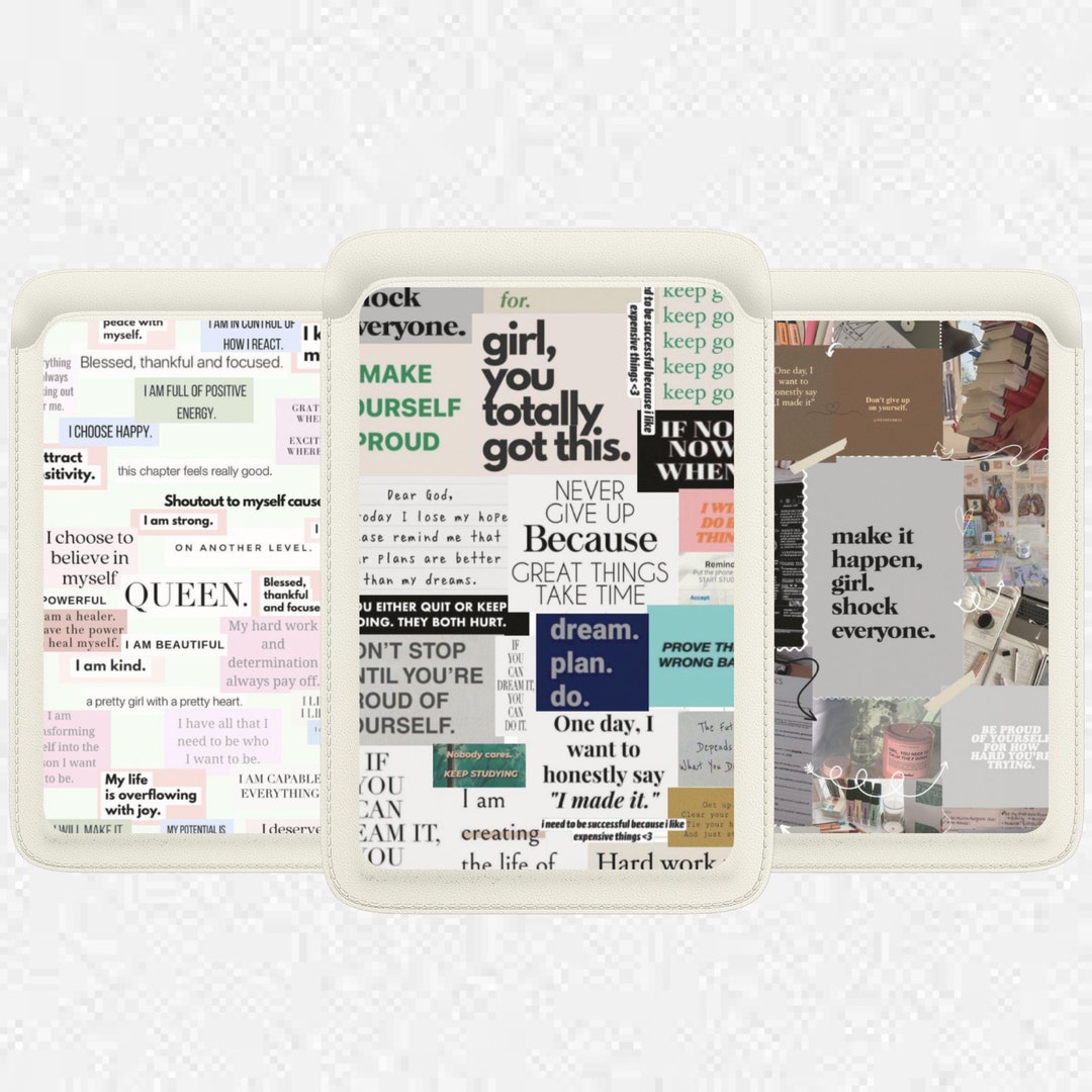 Positive Affirmation Magsafe Wallet, Magnetic Motivation Collage Wallet ...