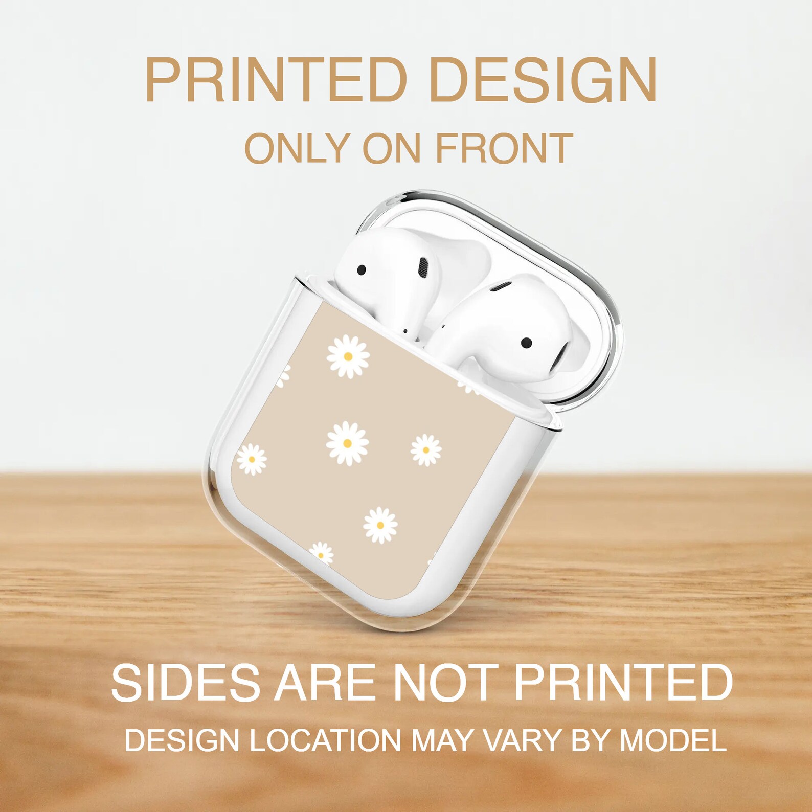 Cute Minimalist Floral Design Earbuds Case Spring Daisy Protective ...