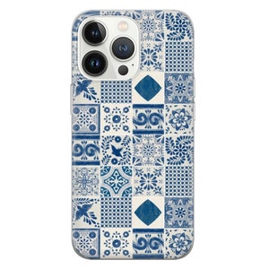 Azulejo Porcelain Blue Tile Phone Case Majolica Portuguese Cover for ...