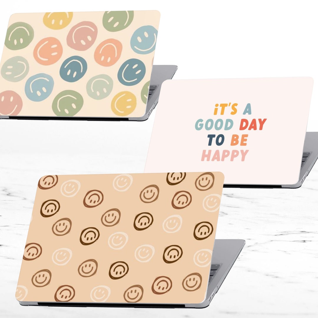 Vintage Smiley Face MacBook Case Preppy Summer Quote Laptop Cover, Hard ...