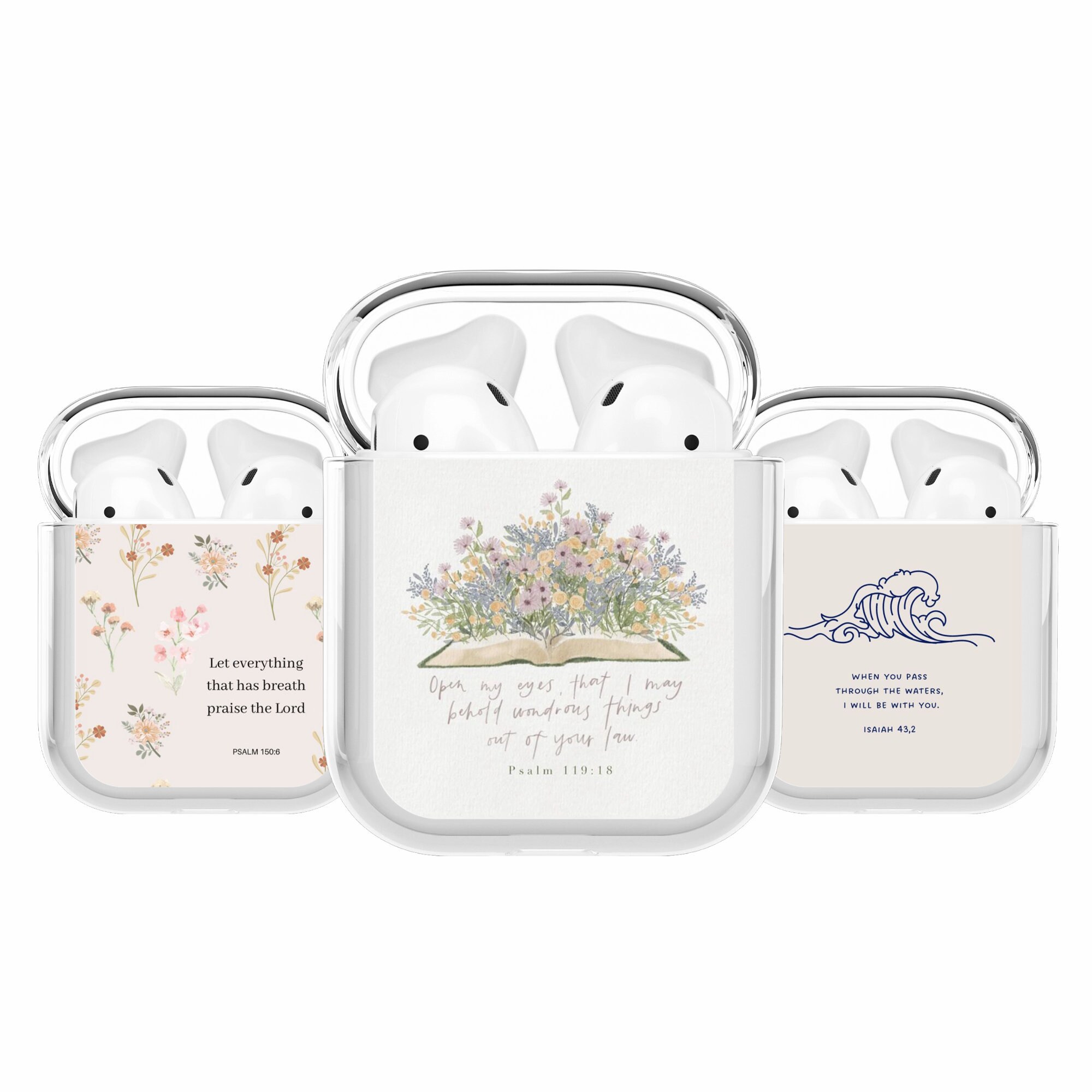 Psalm Scripture Design Earbuds Case Isaiah Prayer Protective Cover for ...