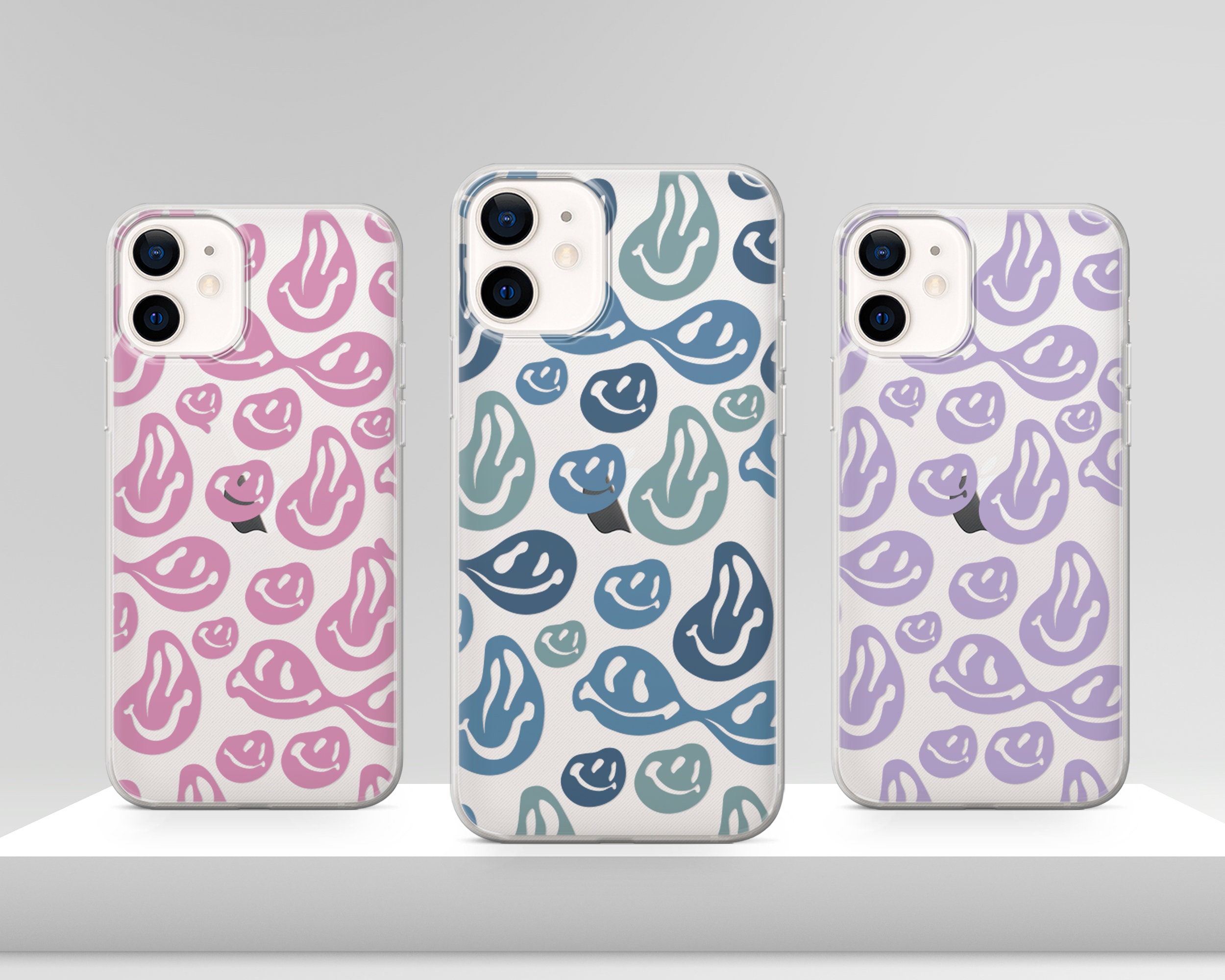 Colorful Smiley Face Phone Case Pattern Preppy Cover for - Etsy