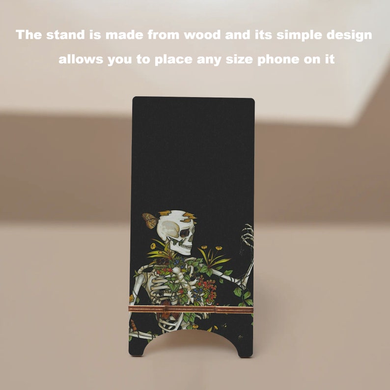 Vintage Bohemian Wood Phone Stand, Earthy Cottagecore Holder, Gift, Docking Station for iPhone ...