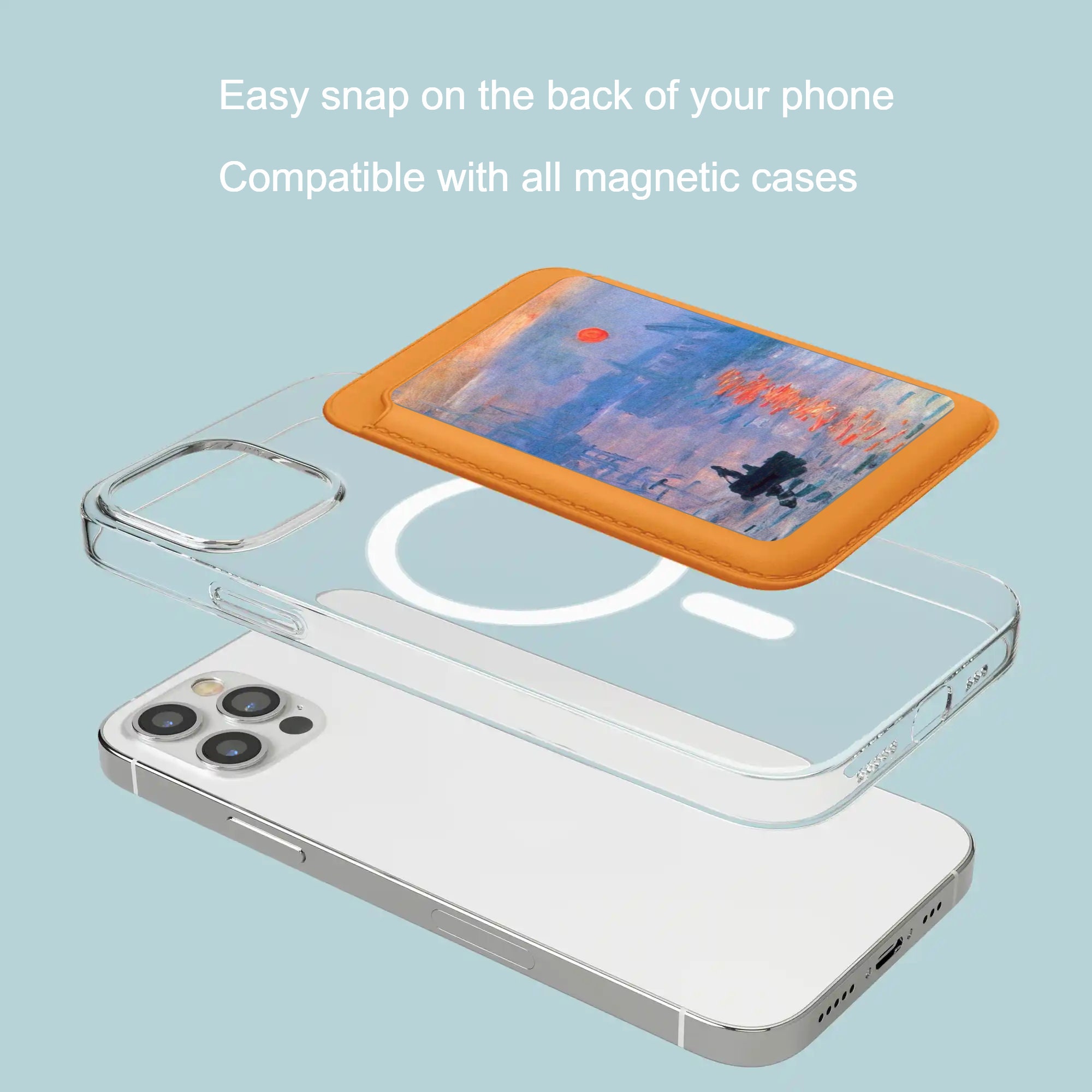 Claude Monet Painting Magsafe Wallet, Magnetic Impressionism Wallet ...