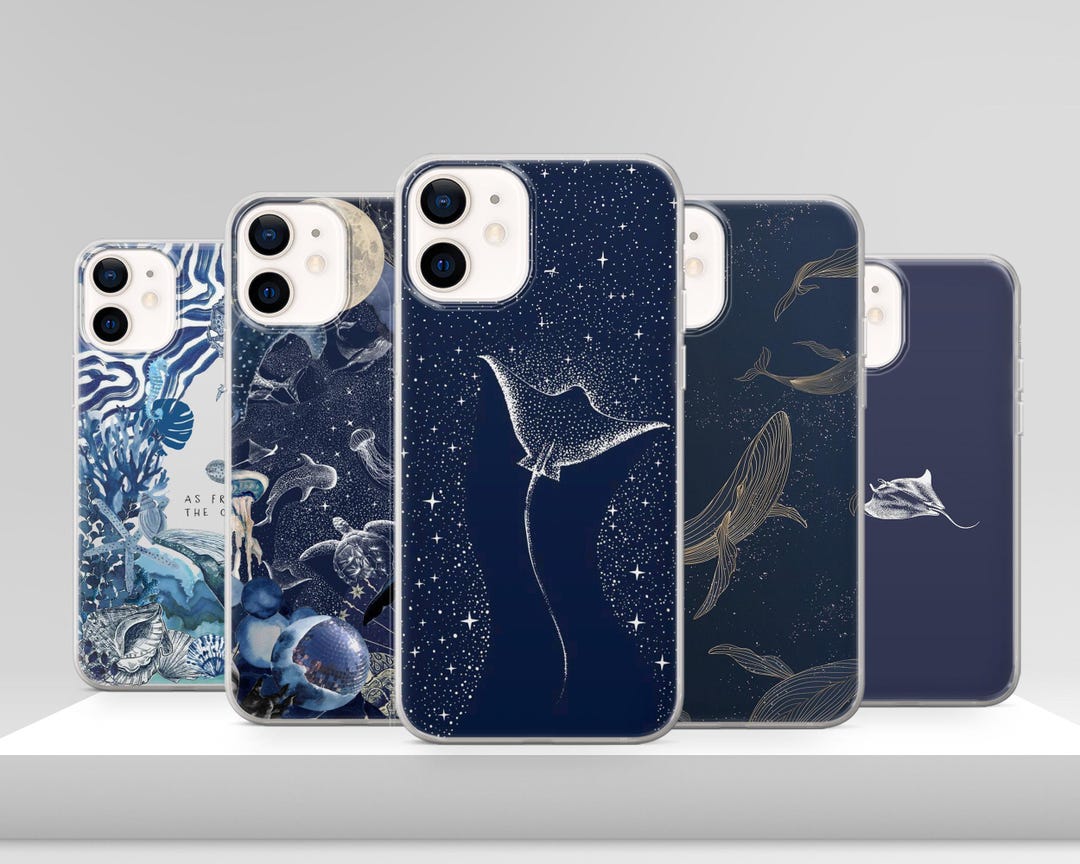 Cute Whale Shark Phone Case Blue Costal Sea Animals Cover for iPhone 17 ...