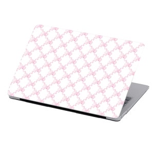Cute Bow Mac Book Case Pink Laptop Cover, Pink Girly Bow Hard Bumper ...