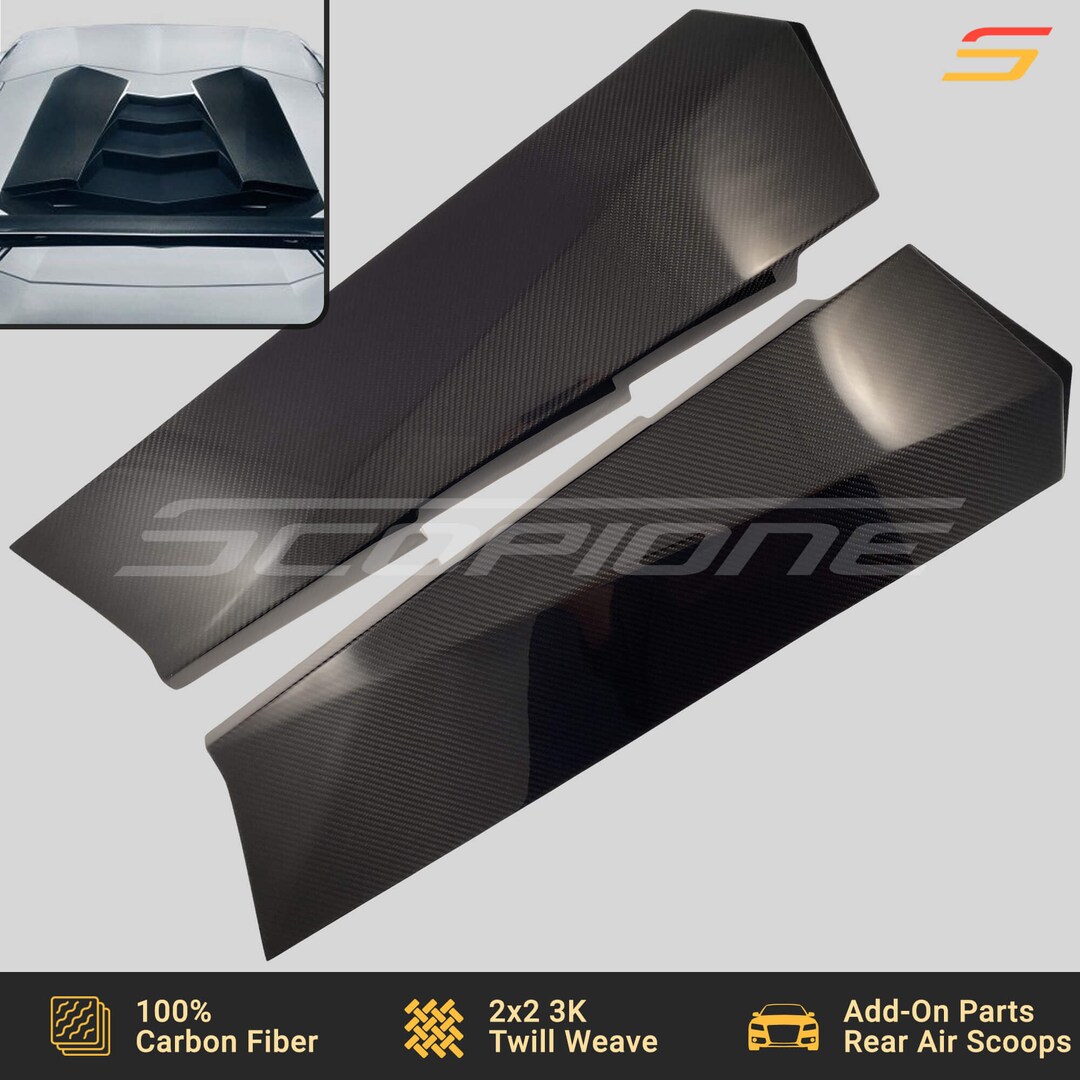 Scopione Carbon Fiber Roof Air Intake Vent Scoops for Lamborghini ...