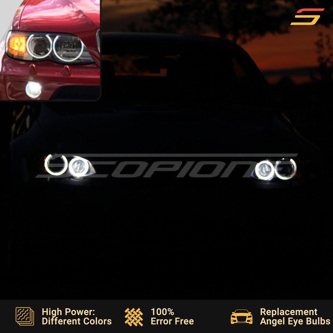 Scopione Angel Eyes Headlight LED Bulbs for BMW 04-06 X5 - E53 LCI - Etsy