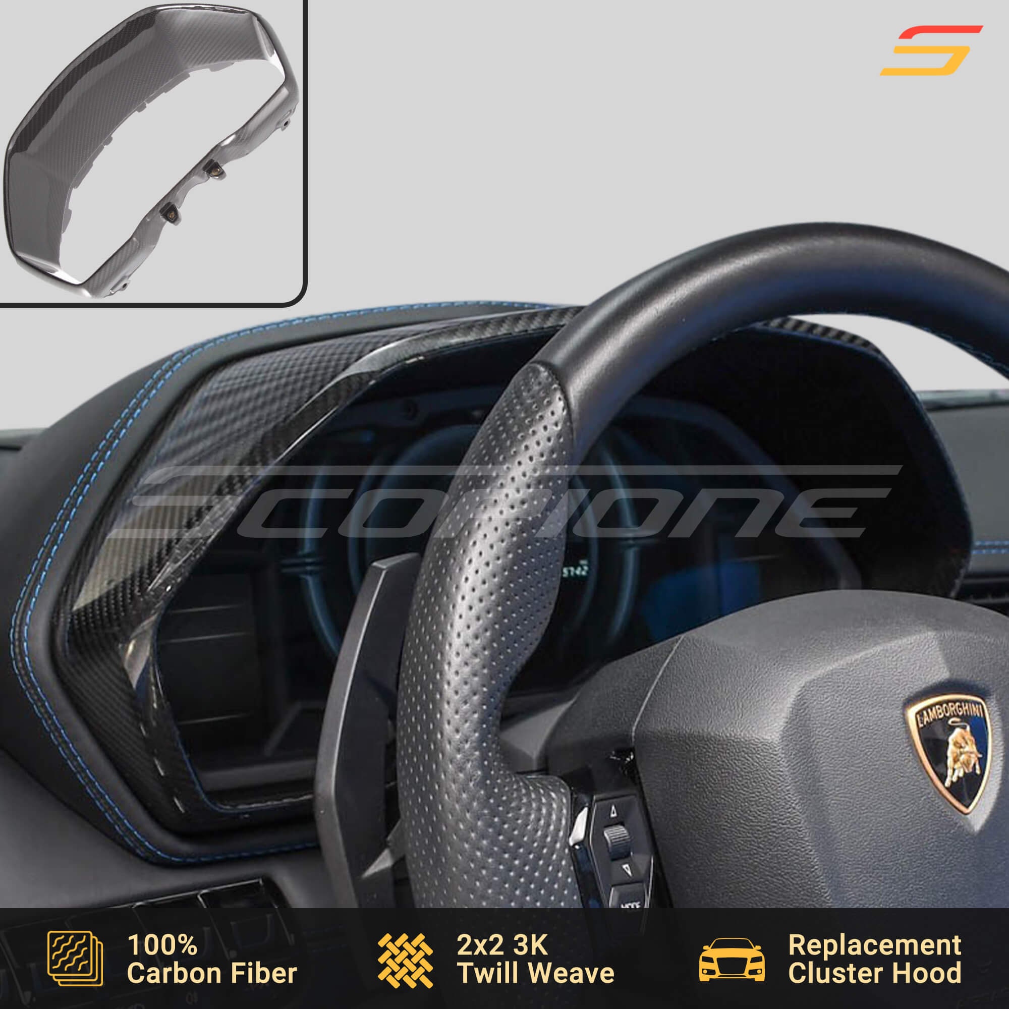 Scopione Carbon Fiber Gauge Cluster Housing Surround Hood for ...