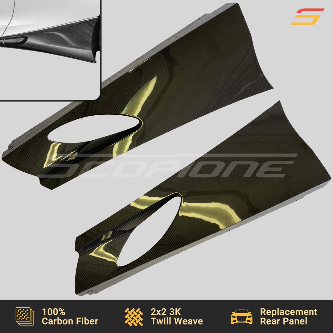 Scopione Carbon Fiber Quarter Rocker Panel Side Skirts for Mclaren 720S ...