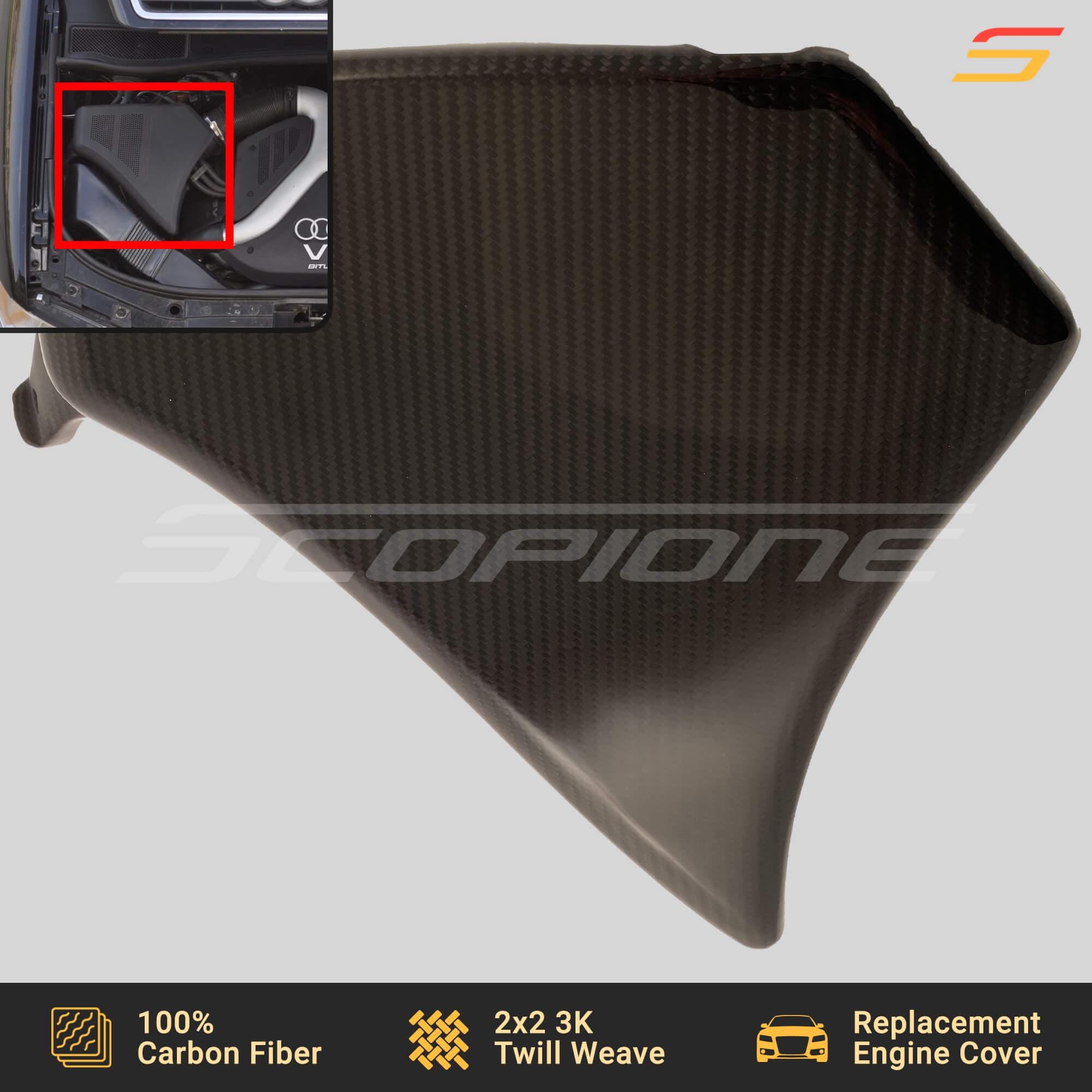 Scopione Carbon Fiber Engine Bay Covers Kit for Audi 00-02 S4 B5 - V6 2 ...